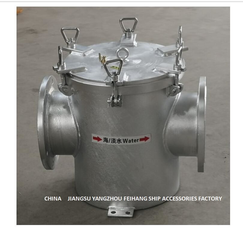 Straight Through Carbon Steel Galvanized Seawater Filter For Auxiliary ...