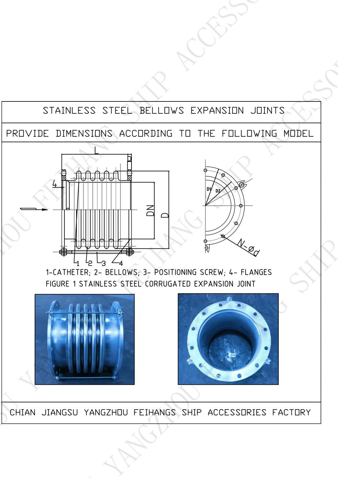 Technical Parameter For GB/T12522 Stainless Steel Bellows Expansion Joints-Stainless Steel ...